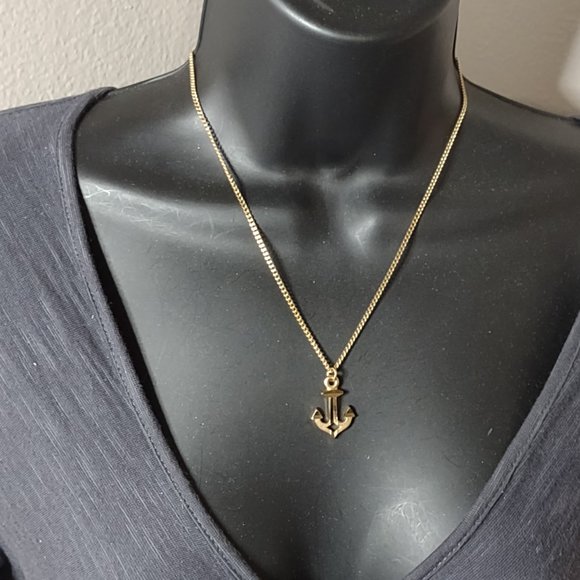 Avon | Jewelry | 75 Inch Gold Tone Avon Anchor Necklace | Poshmark